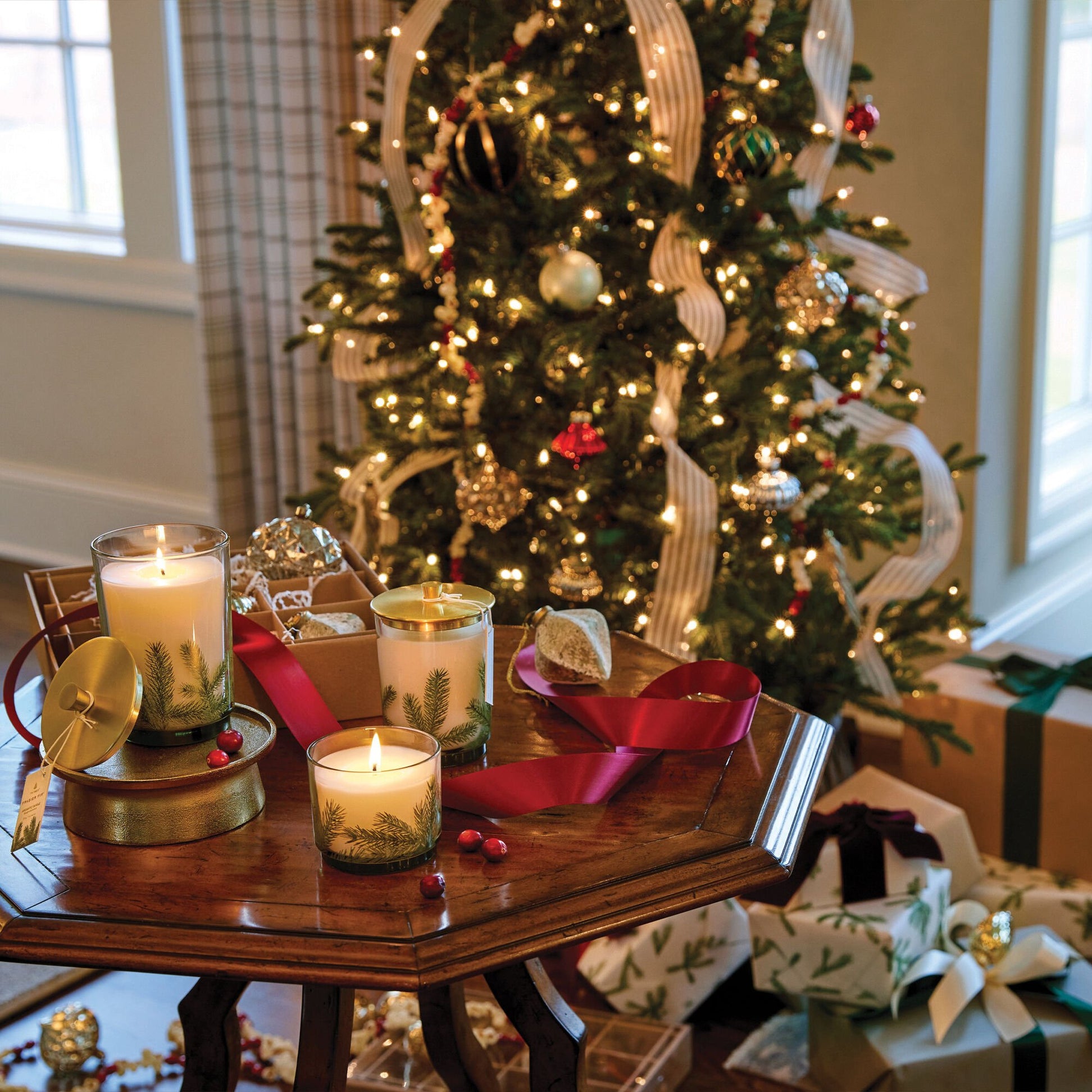 Frasier Fir Large Pine Needle Luminary Candle | Thymes
