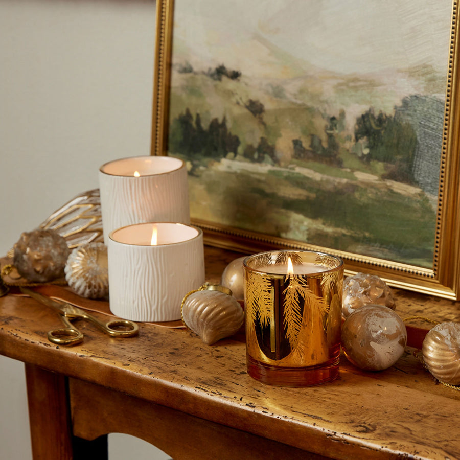 Frasier Fir Gilded Gold Poured Candle, 6.5oz | Thymes